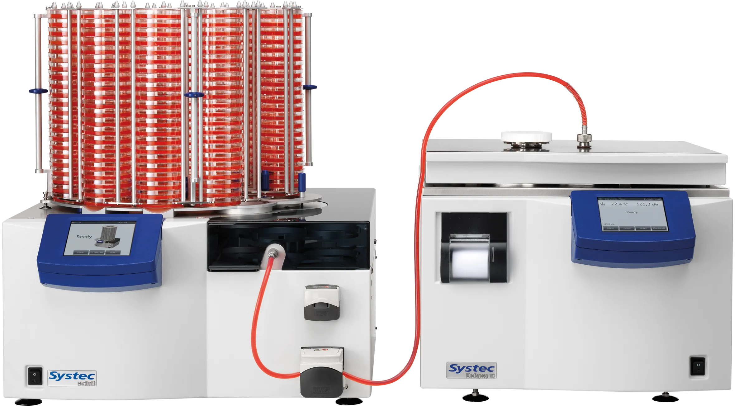 Automaty do napełniania płytek Petriego Systec MediaFill | De Ville Biotechnology